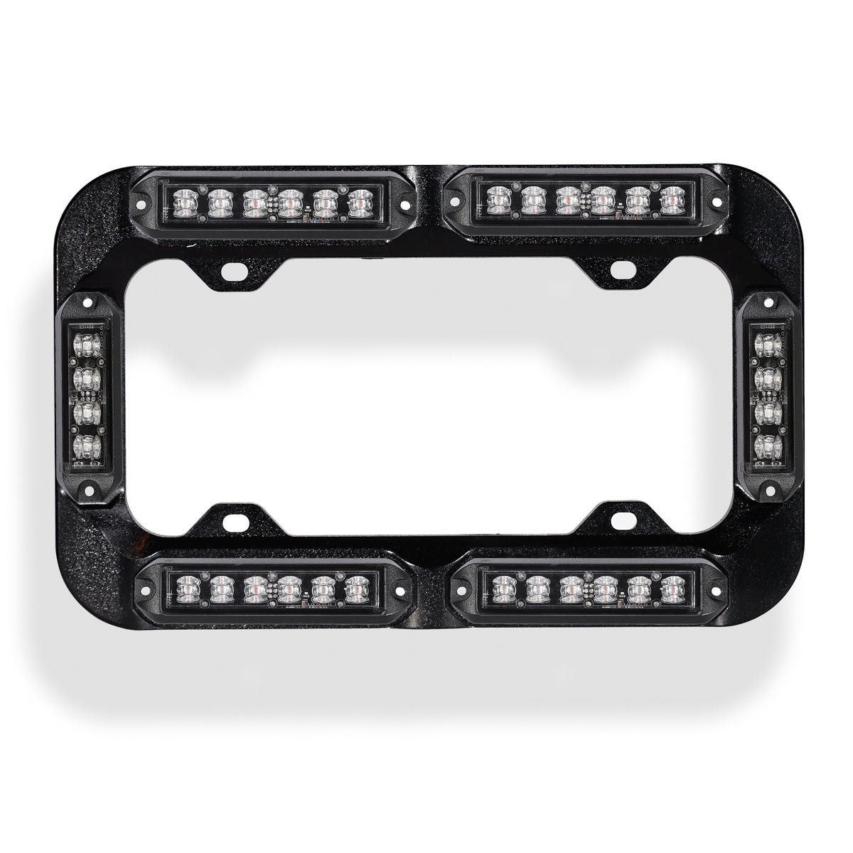 Front / Rear License Plate Bracket Bundle — LED Equipped